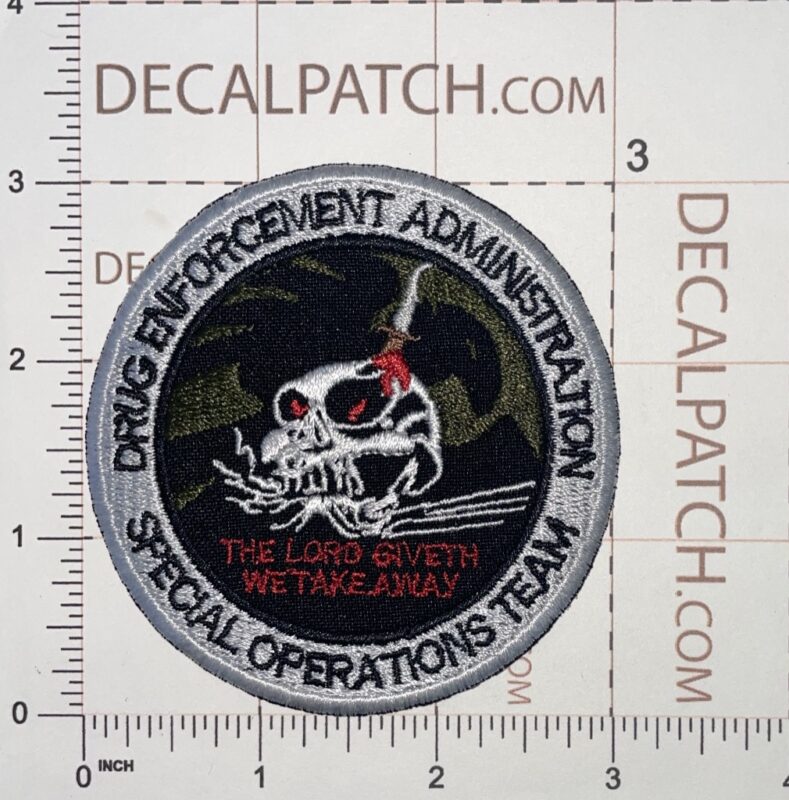 Drug Enforcemet Administration DEA Special Operations Team Patch 3" - Decal Patch - Co
