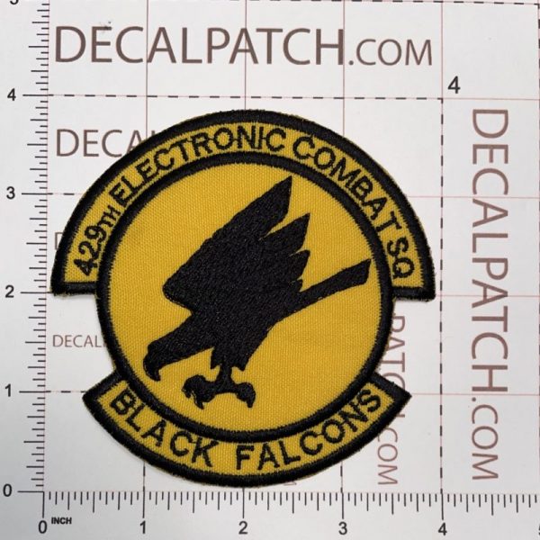 USAF 429th Electronic Combat Sq Black Falcons Patch - Decal Patch - Co