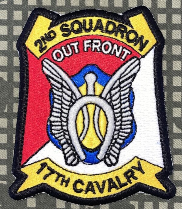 US Army 17th Cavalry 2nd Squadron Out Front Patch - Decal Patch - Co