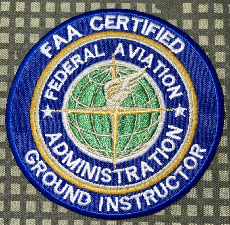 FAA Certified Federal Aviation Administration Ground Instructor Patch ...