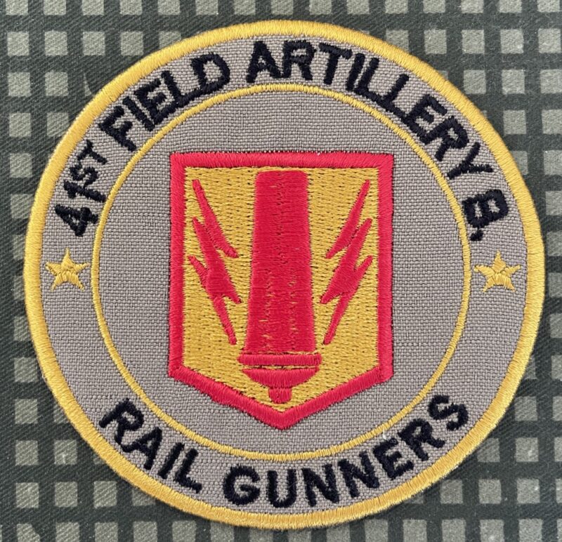 US Army 41st Field Artillery Brigade "Rail Gunners" Patch - Decal Patch ...