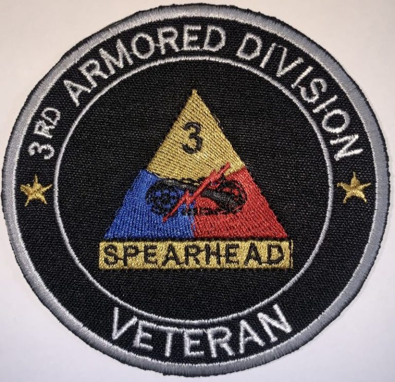 US Army 3rd Armored Division "Spearhead" Veteran Patch - Decal Patch - Co