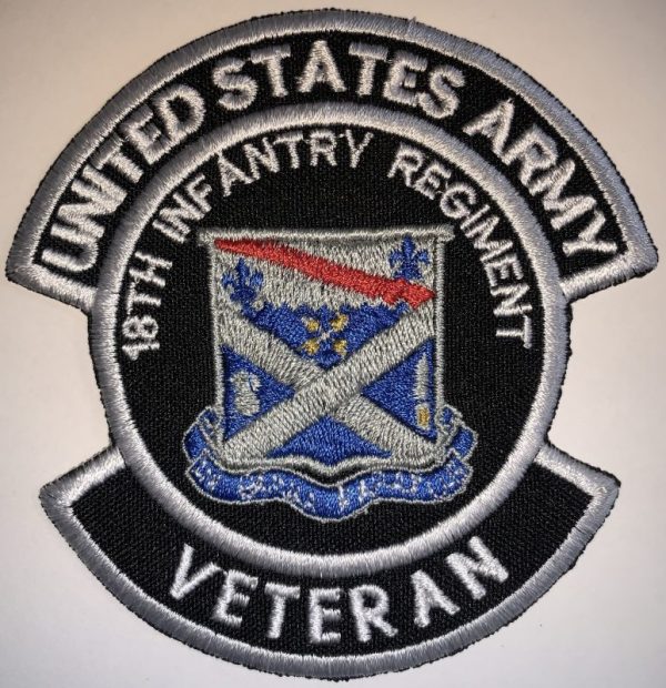 US Army 18th Infantry Regiment Veteran Patch - Decal Patch - Co