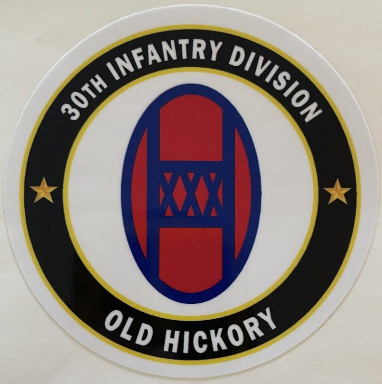 US Army 30th Infantry Division "Old Hickory” Sticker - Decal Patch - Co