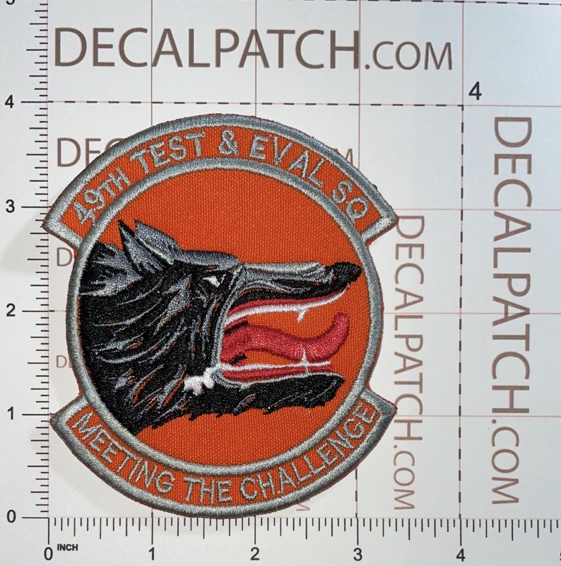 USAF 49th Test & Eval Sq "Meeting The Challenge" Patch - Decal Patch - Co