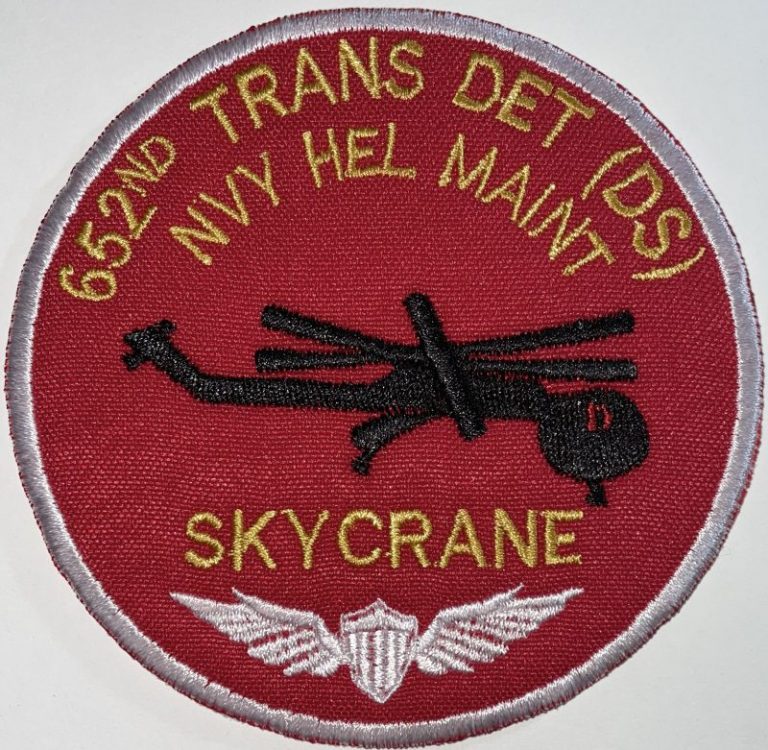 USGI 652nd Trans Detachment (DS) Skycrane Patch - Decal Patch - Co
