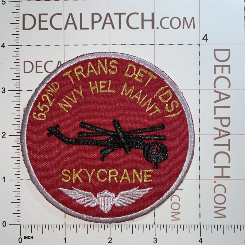 USGI 652nd Trans Detachment (DS) Skycrane Patch - Decal Patch - Co