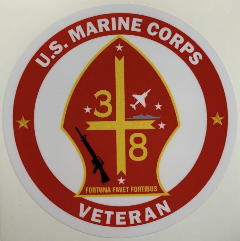 USMC 3rd Battalion 8th Marines "Fortuna Favet Fortibus" Veteran Sticker ...