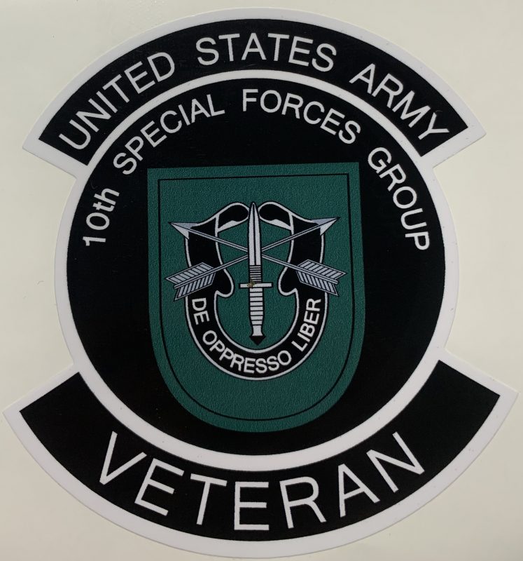 10th Special Forces Group Veteran - Decal Patch - Co