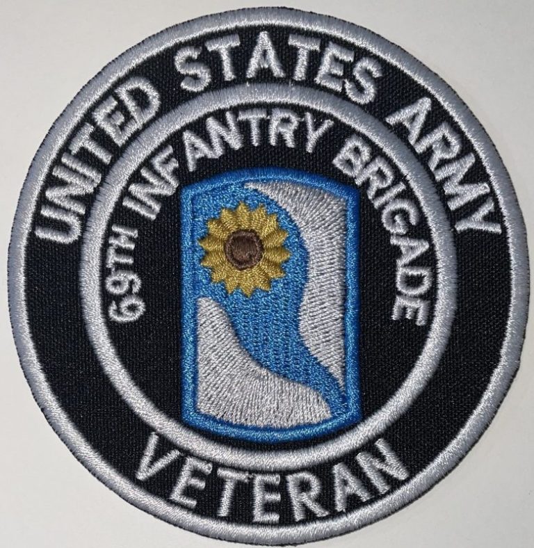 US Army 69th Infantry Brigade Veteran Patch - Decal Patch - Co