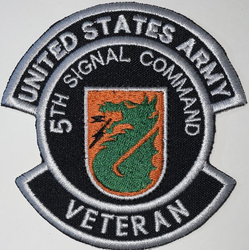 US Army 5th Signal Command Veteran Patch - Decal Patch - Co