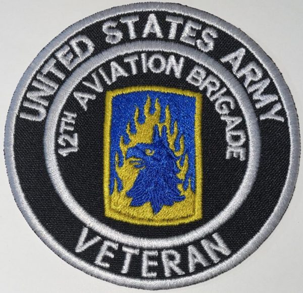 US Army 12th Aviation Brigade Veteran Patch - Decal Patch - Co