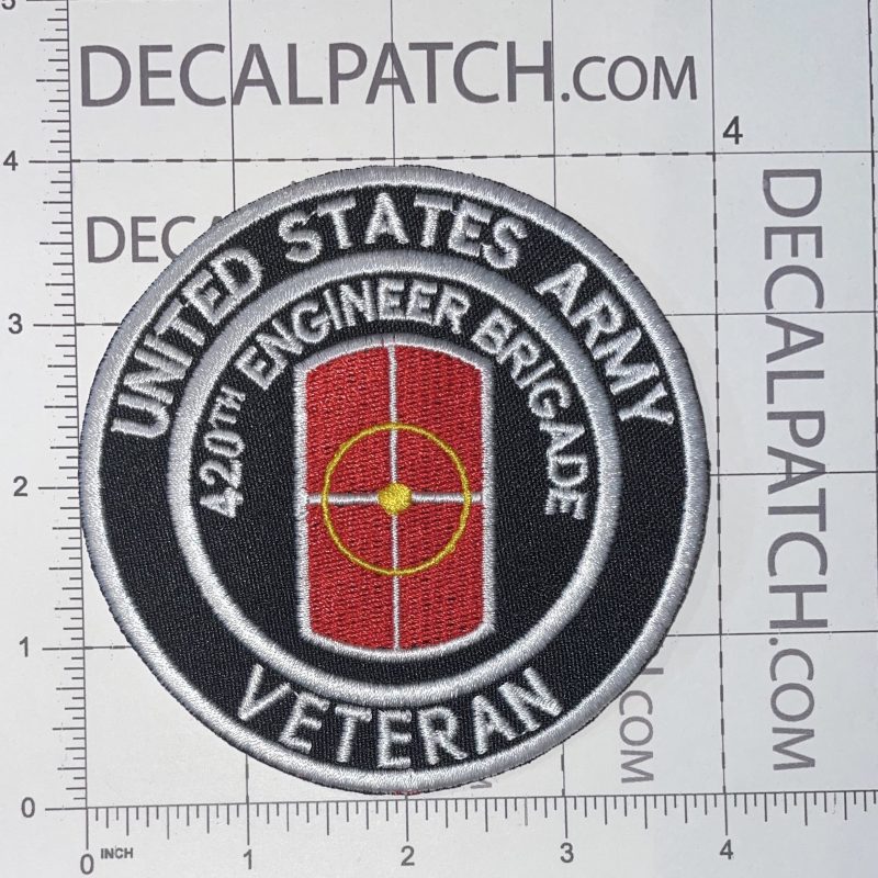US Army 420th Engineer Brigade Veteran Patch - Decal Patch - Co