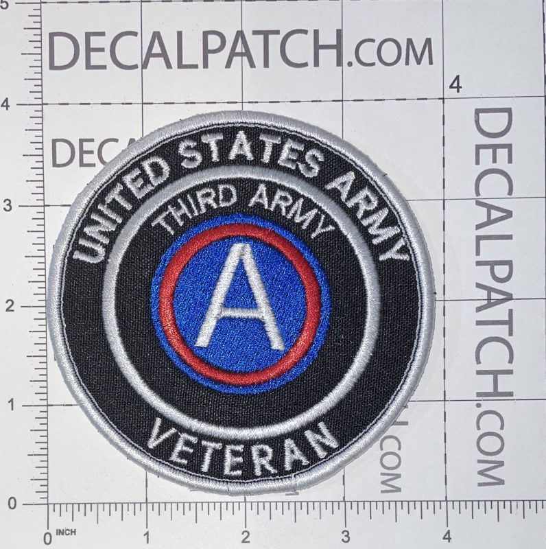 US Army Third Army Veteran Patch - Decal Patch - Co