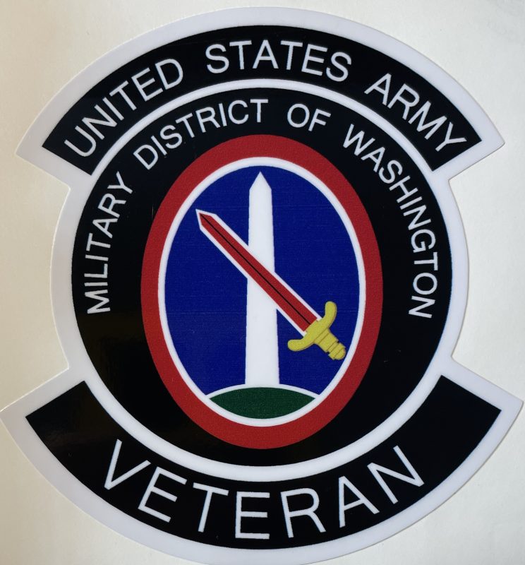 US Army Military District of Washington Veteran Sticker - Decal Patch - Co