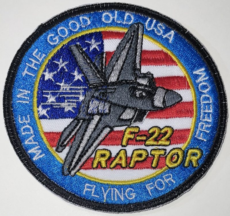 USAF Lockheed-Martin Made in the Good old USA F-22 Raptor Patch - Decal ...