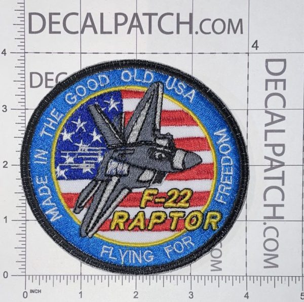 USAF Lockheed-Martin Made in the Good old USA F-22 Raptor Patch - Decal ...