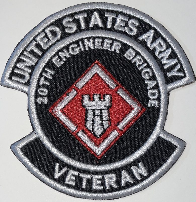 US Army 20th Engineer Brigade Veteran Patch - Decal Patch - Co