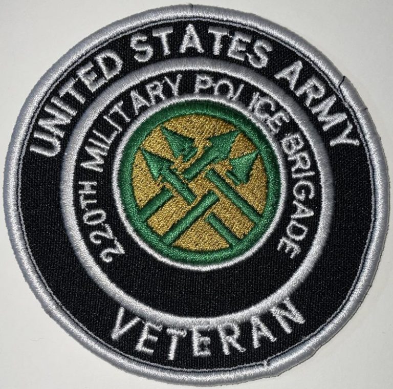 US Army 220th Military Police Brigade Veteran Patch - Decal Patch - Co