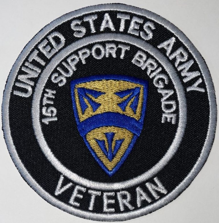 US Army 15th Support Brigade Veteran Patch - Decal Patch - Co