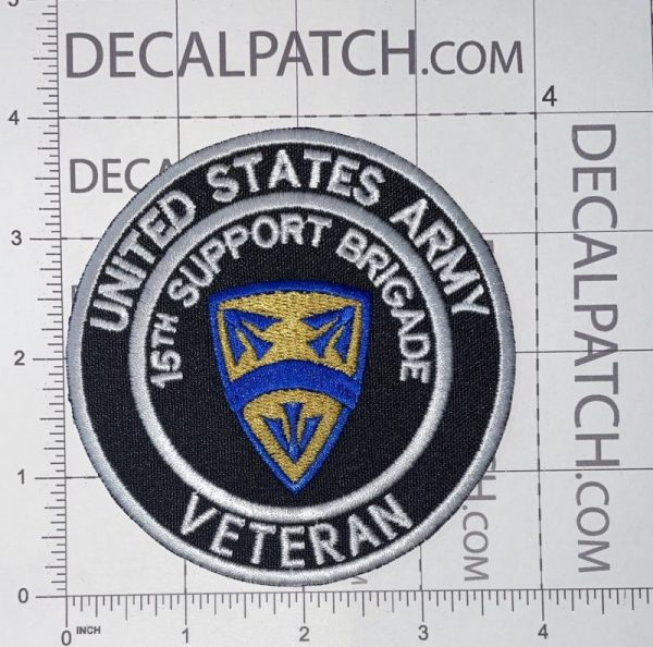 US Army 15th Support Brigade Veteran Patch - Decal Patch - Co