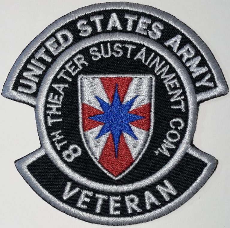 US Army 8th Theater Sustainment Command Veteran Patch - Decal Patch - Co
