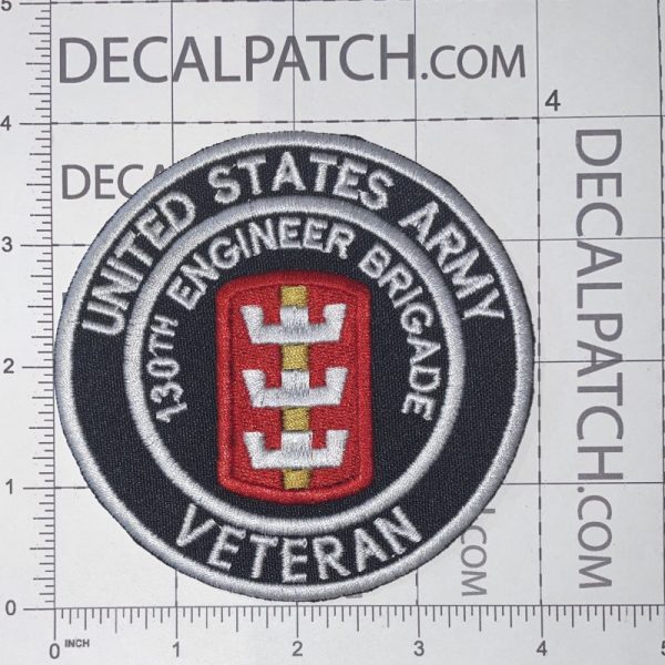 US Army 130th Engineer Brigade Veteran Patch - Decal Patch - Co