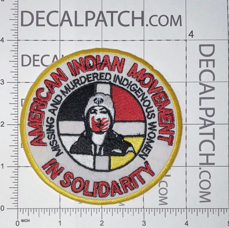 American Indian Movement in Solidarity Patch - Decal Patch - Co