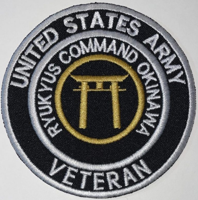 US Army Ryukyus Command Okinawa Veteran Patch - Decal Patch - Co