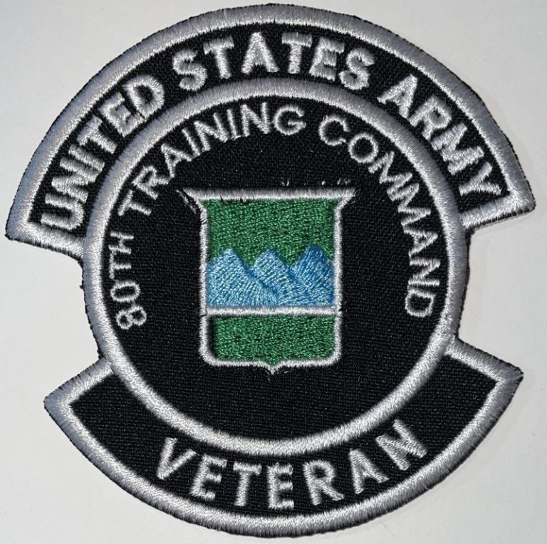 US Army 80th Training Command Veteran Patch - Decal Patch - Co