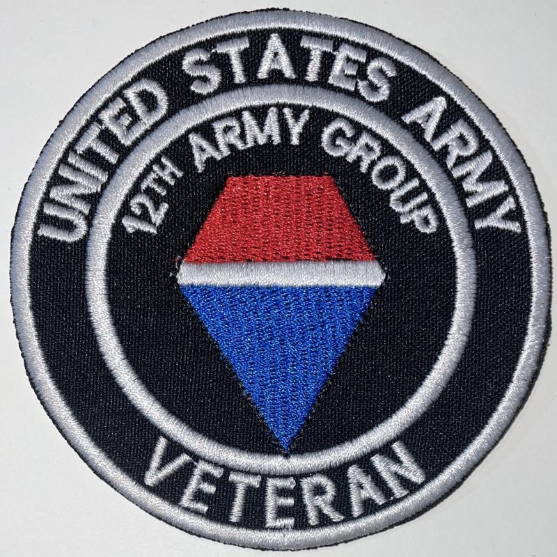 US Army 12th Army Group Veteran Patch - Decal Patch - Co