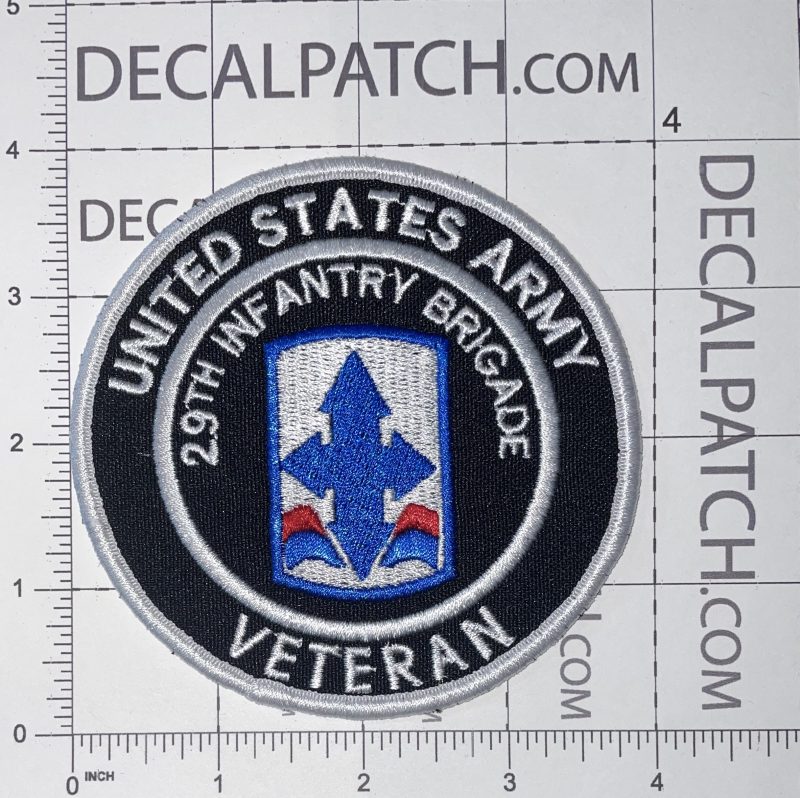 US Army 29th Infantry Brigade Veteran Patch - Decal Patch - Co