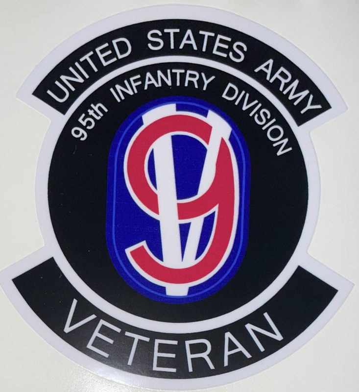 US Army 95th Infantry Division Veteran Sticker - Decal Patch - Co