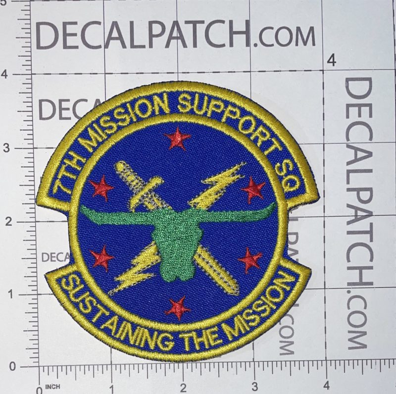 USAF 7th Mission Support Sq Sustaining the Mission Patch - Decal Patch - Co