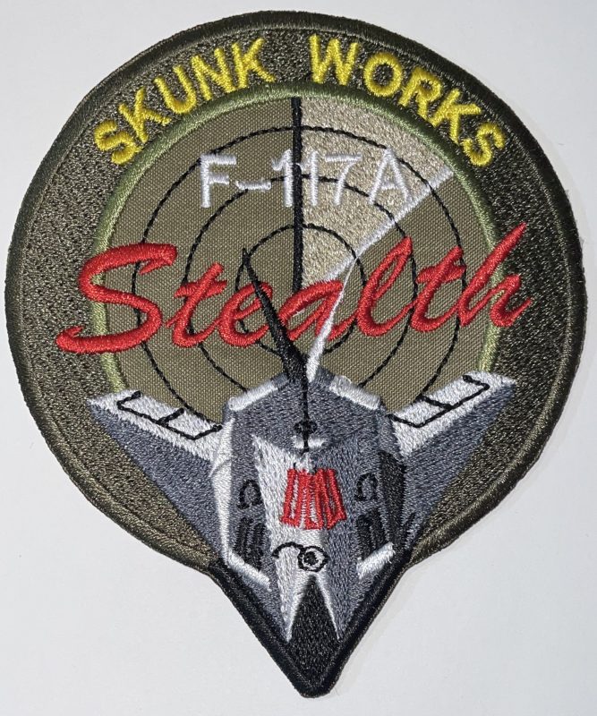 USAF Lockheed-Martin Skunk Works F117A Stealth Patch - Decal Patch - Co