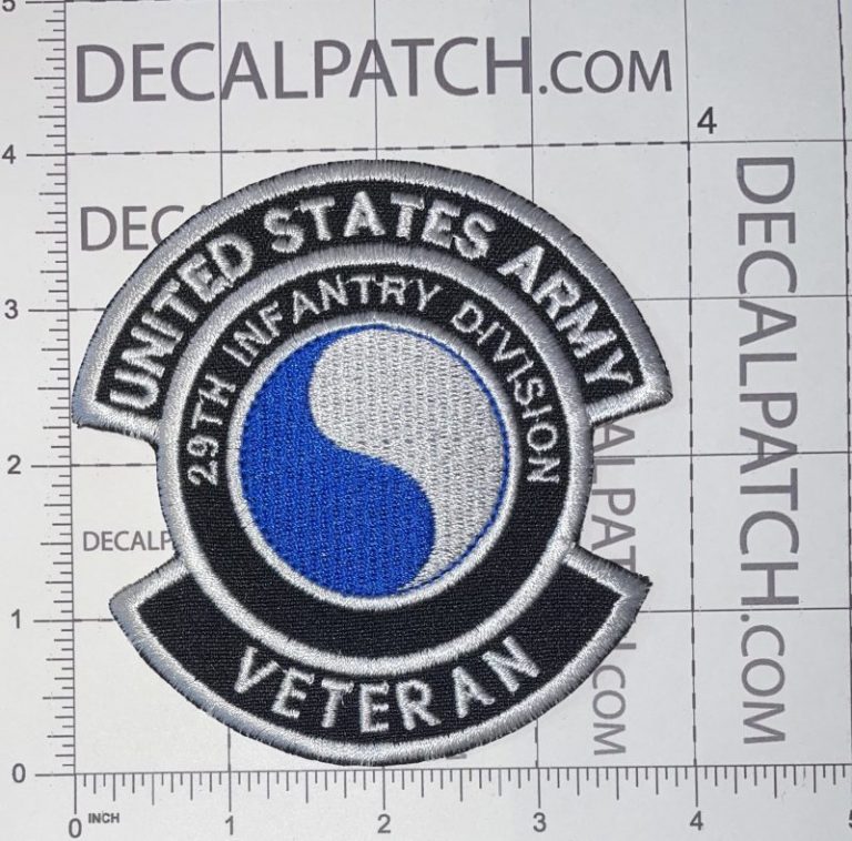 US Army 29th Infantry Division Veteran Patch - Decal Patch - Co