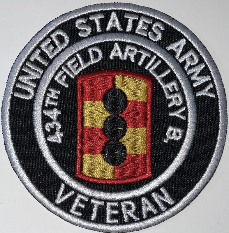 US Army 434th Field Artillery Brigade Veteran Patch - Decal Patch - Co