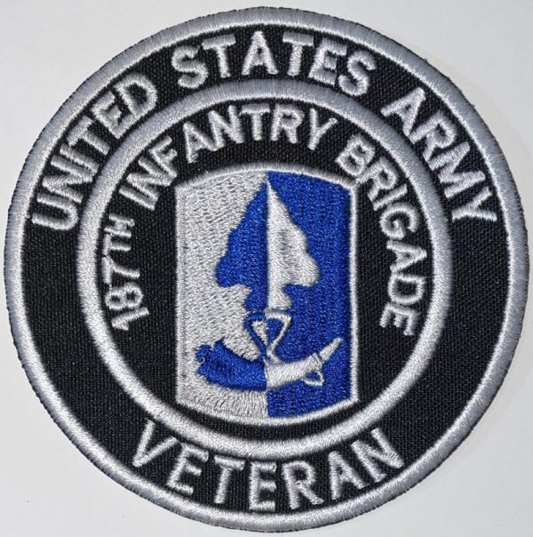 US Army 187th Infantry Brigade Veteran Patch - Decal Patch - Co