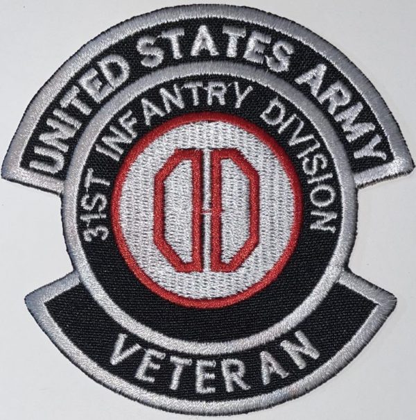 US Army 31st Infantry Division Veteran Patch - Decal Patch - Co
