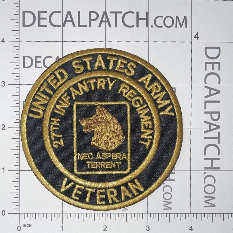 27th Infantry Regiment "Wolfhounds" Veteran Patch - Decal Patch - Co