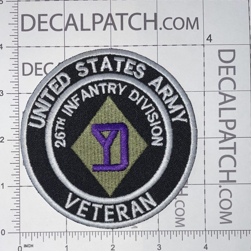 US Army 26th Infantry Division Veteran Patch - Decal Patch - Co