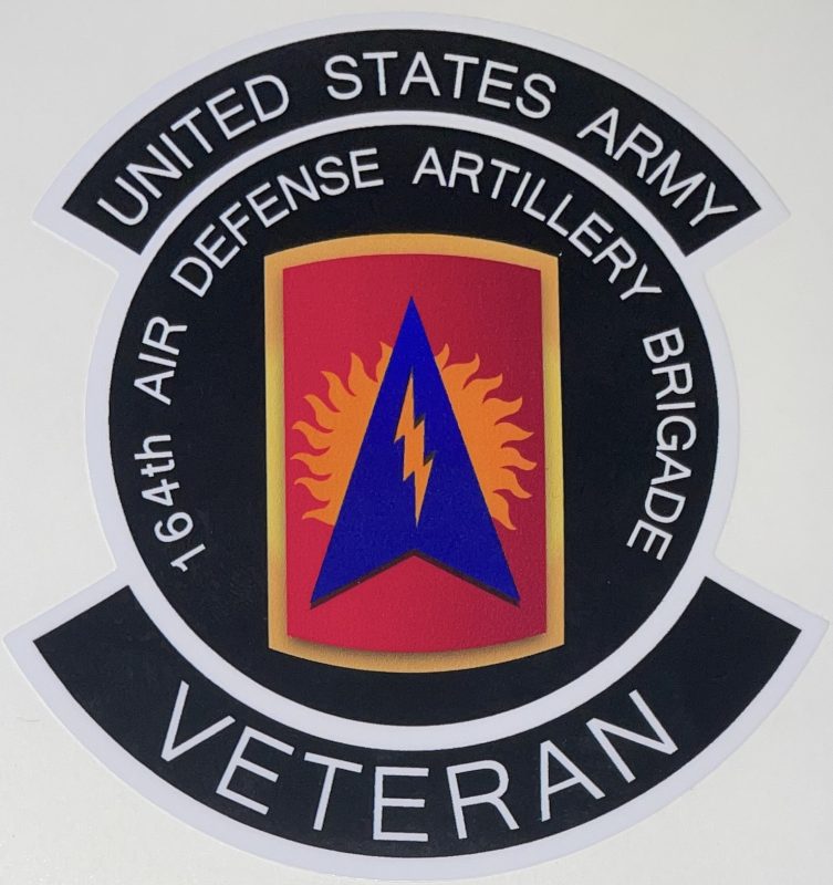 US Army 164th Air Defense Artillery Brigade Veteran Sticker - Decal ...
