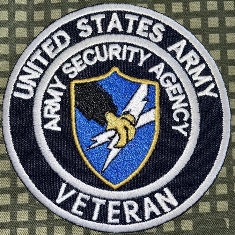 US Army ASA Army Security Agency Veteran Patch - Decal Patch - Co