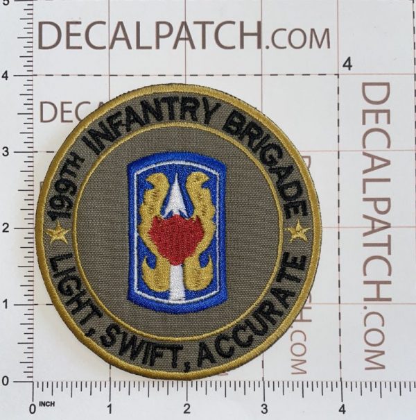 Us Army 199th Infantry Brigade "Light, Swift, Accurate" Patch - Decal ...
