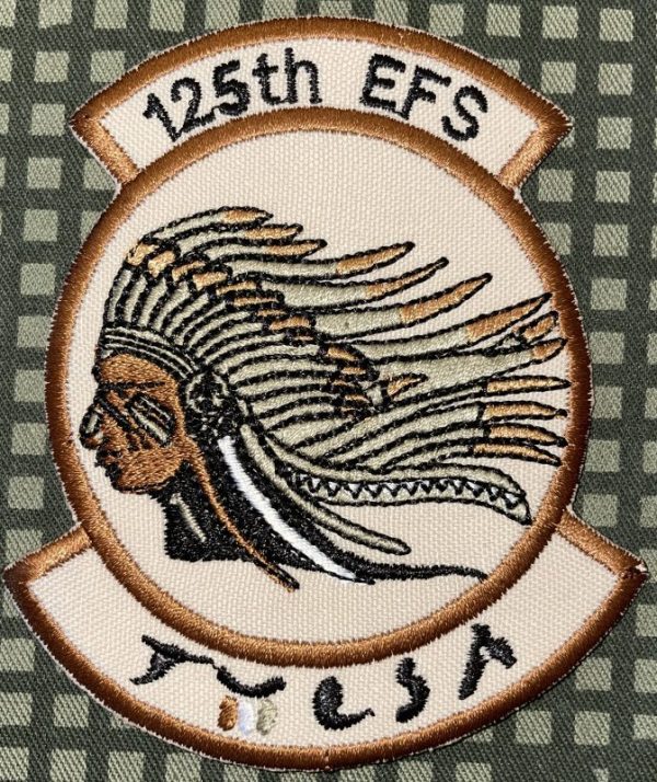 USAF 125th Expeditionary Fighter Sq OEF Tulsa Patch - Decal Patch - Co