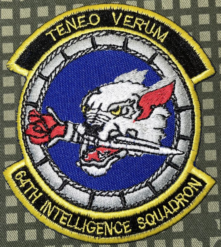 USAF 64th Intelligence Squadron (AFRC) Teneo Verum Patch - Decal Patch - Co