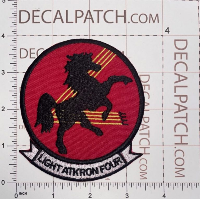USN VAL-4 Black Ponies Light ATKRON Four Squadron Patch - Decal Patch - Co