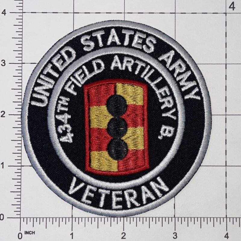 US Army 434th Field Artillery Brigade Veteran Patch - Decal Patch - Co
