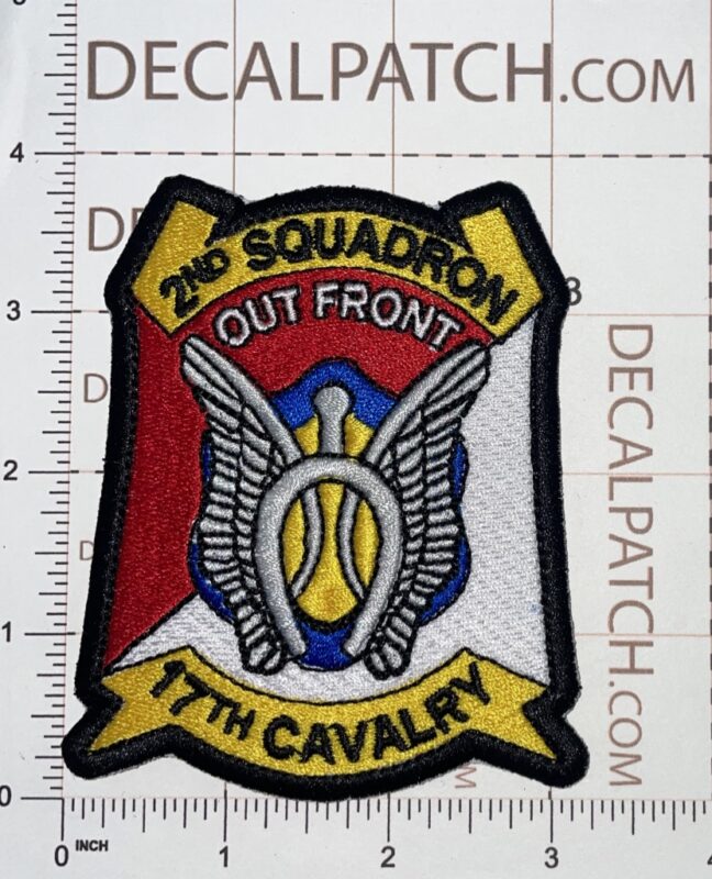 US Army 17th Cavalry 2nd Squadron Out Front Patch - Decal Patch - Co