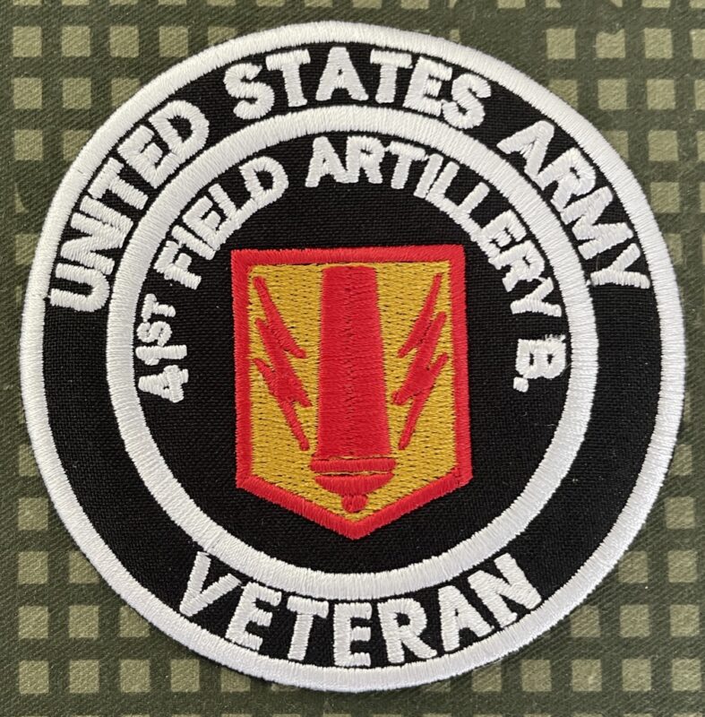 US Army 41st Field Artillery Brigade Veteran Patch - Decal Patch - Co